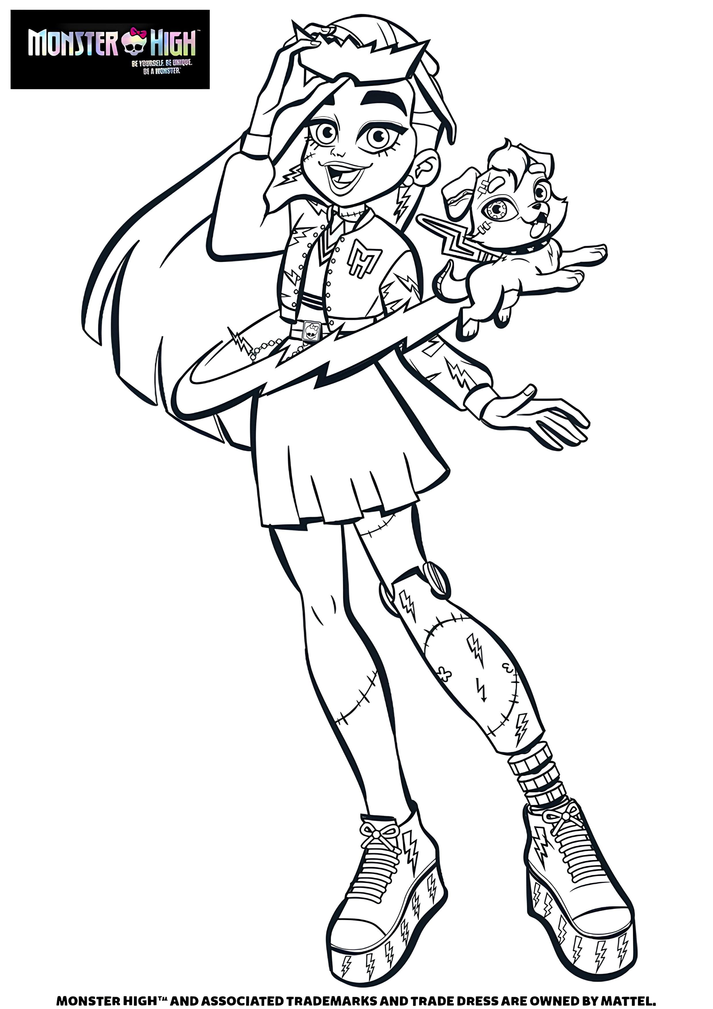 Coloriages De Frankie Stein De Monster High Coloring Pages Monster